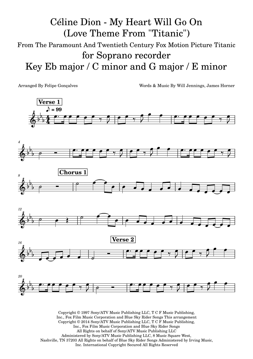 My Heart Will Go On (Love Theme From 'titanic') (arr. Felipe Gonçalves ...