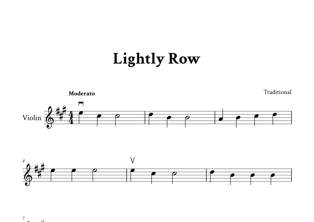 Lightly Row (A Major) (arr. Yuri Noronha) by Traditional Sheet Music ...