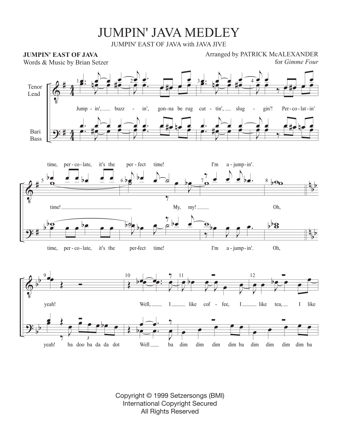 Medley: Jumpin' East Of Java with Java Jive (arr. Patrick McAlexander) by Patrick McAlexander ...