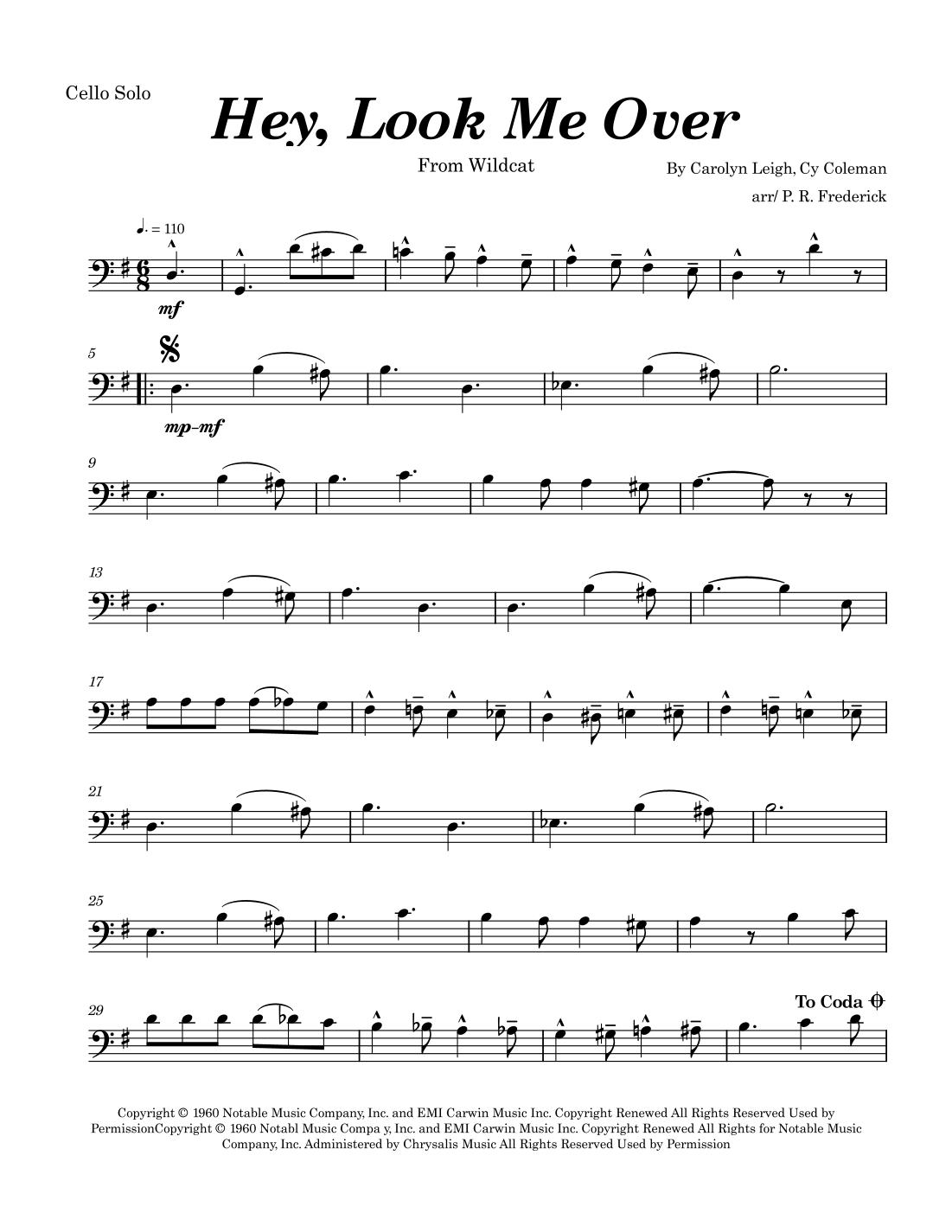 Hey, Look Me Over (arr. P. R. Frederick) by Lucille Ball Sheet Music ...
