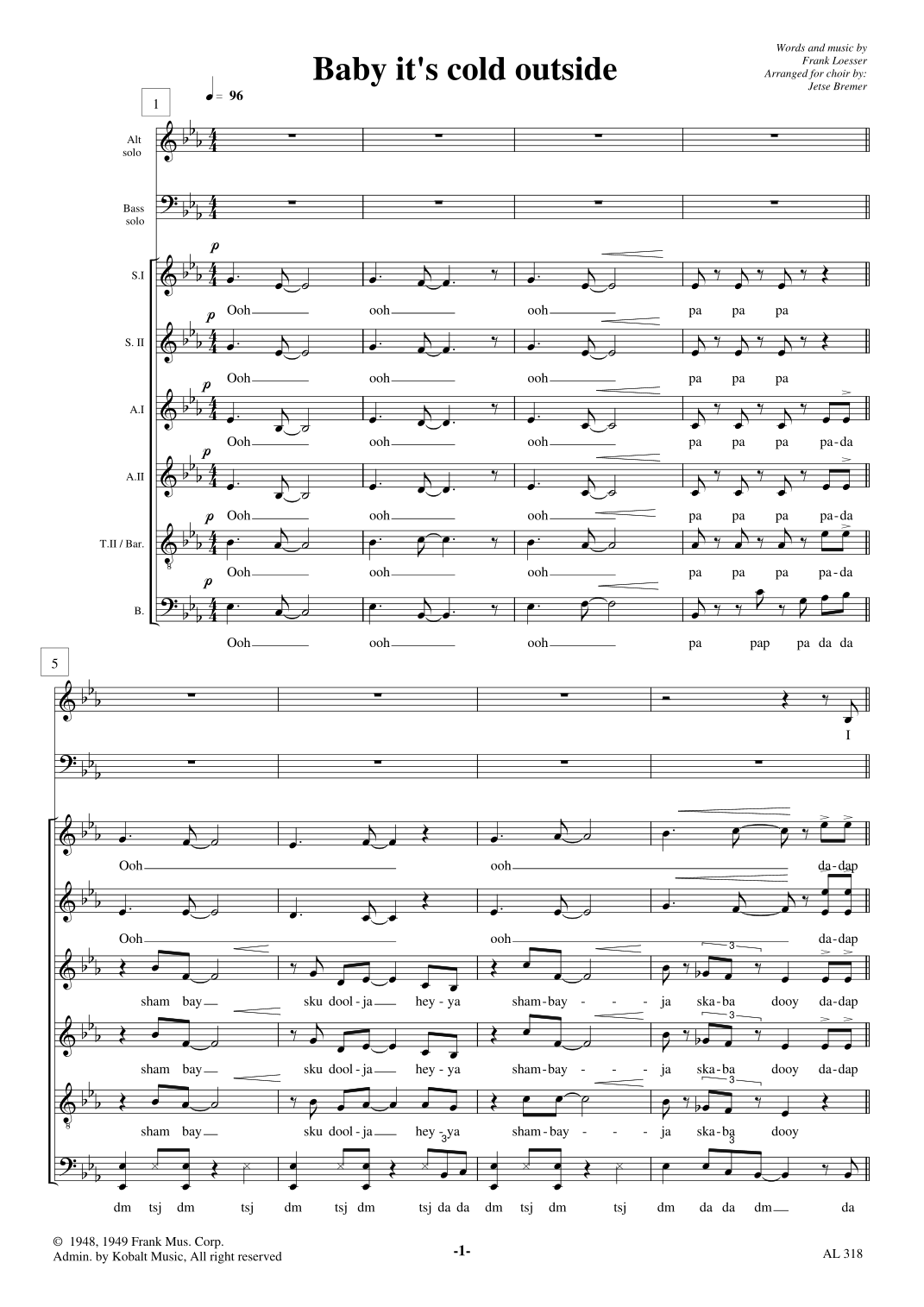 Baby, It's Cold Outside (arr. Jetse Bremer) by Dean Martin & Martina ...