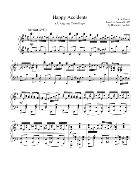 Happy Accidents Sheet Music | Scott Powell | Piano Solo