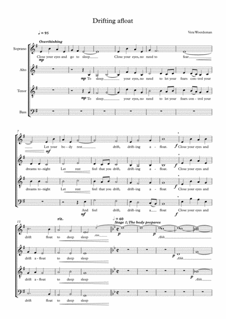 Drifting Afloat Partituras | Vera Woerdeman | SATB Coro