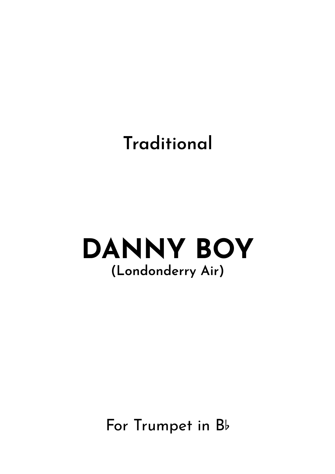 Danny Boy (Londonderry Air) (arr. Jireh J.) by Frederic Edward ...