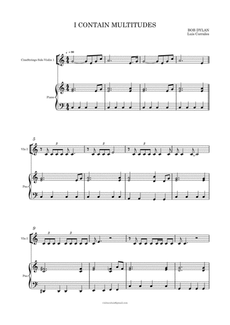 I Contain Multitudes (arr. Luis Corales) by Bob Dylan Sheet Music for ...