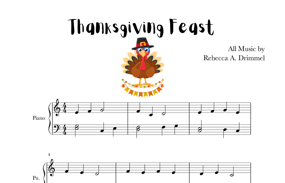 Thanksgiving Feast by Rebecca A. Drimmel Sheet Music for Easy Piano at ...