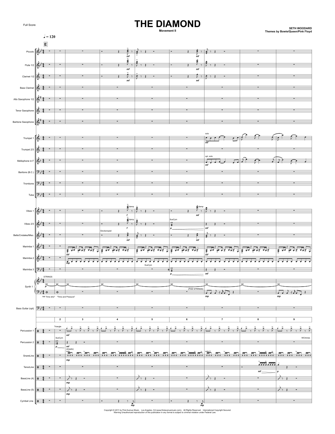 Time (arr. Seth Woodard) by Pink Floyd Sheet Music for Marching Band at ...