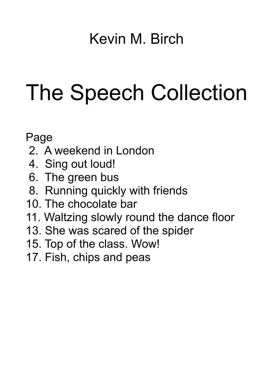 The Speech Collection by Kevin Birch Sheet Music for Easy Piano at ...