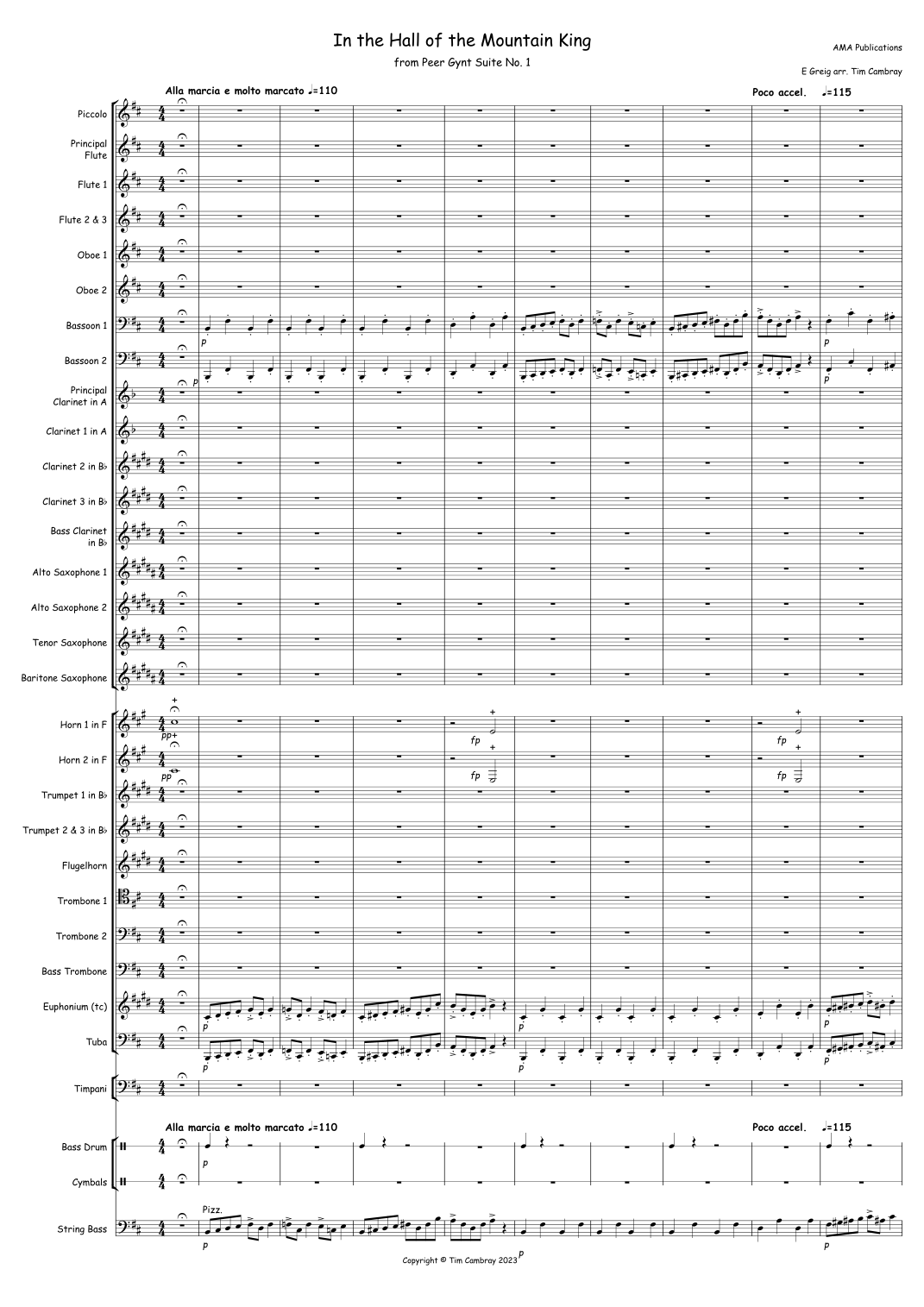 Peer Gynt suite no. 1 - In the Hall of the Mountain King (arr. Tim ...