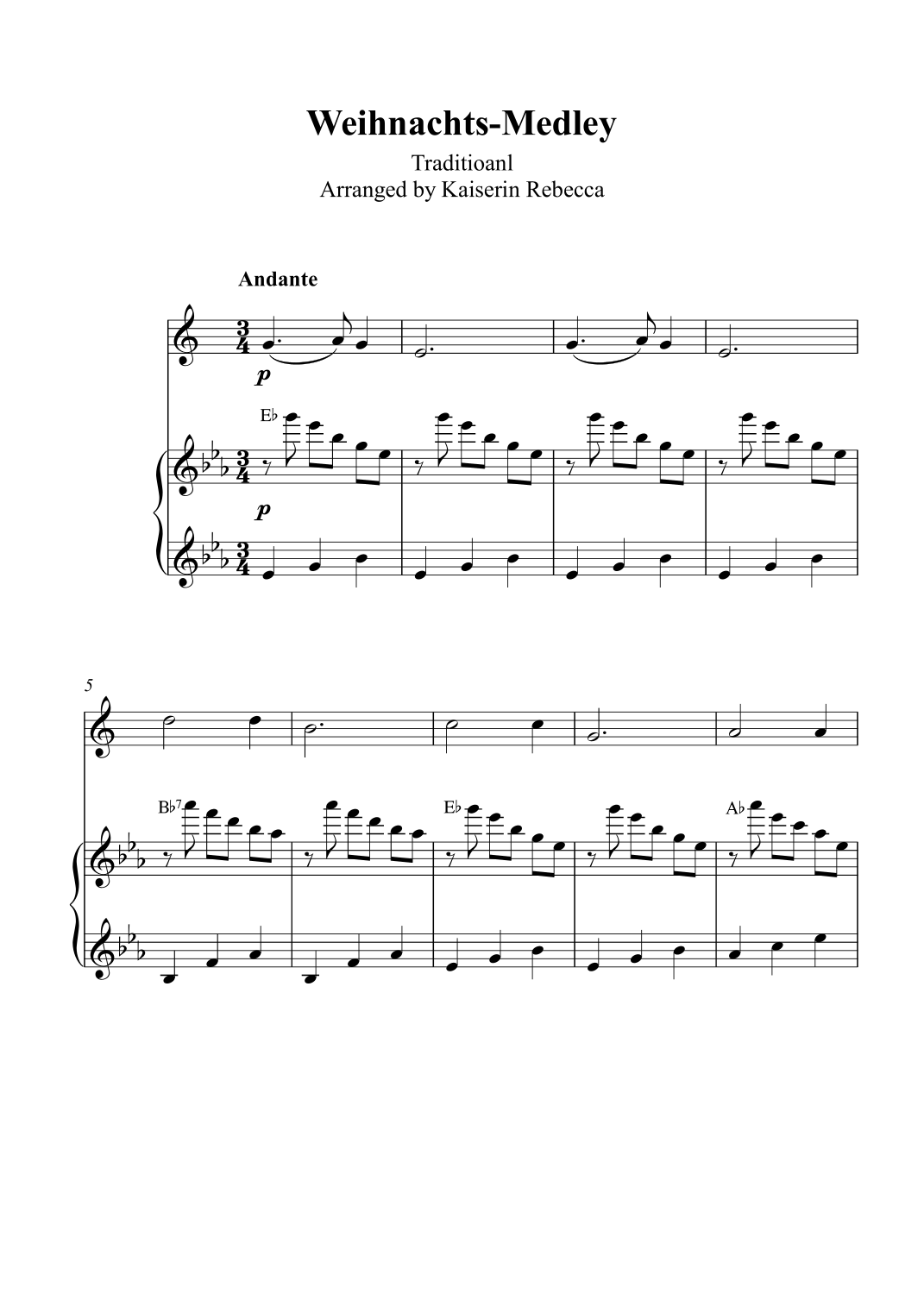 Weihnachts-Medley (Christmas medley with German Christmas songs) (arr ...