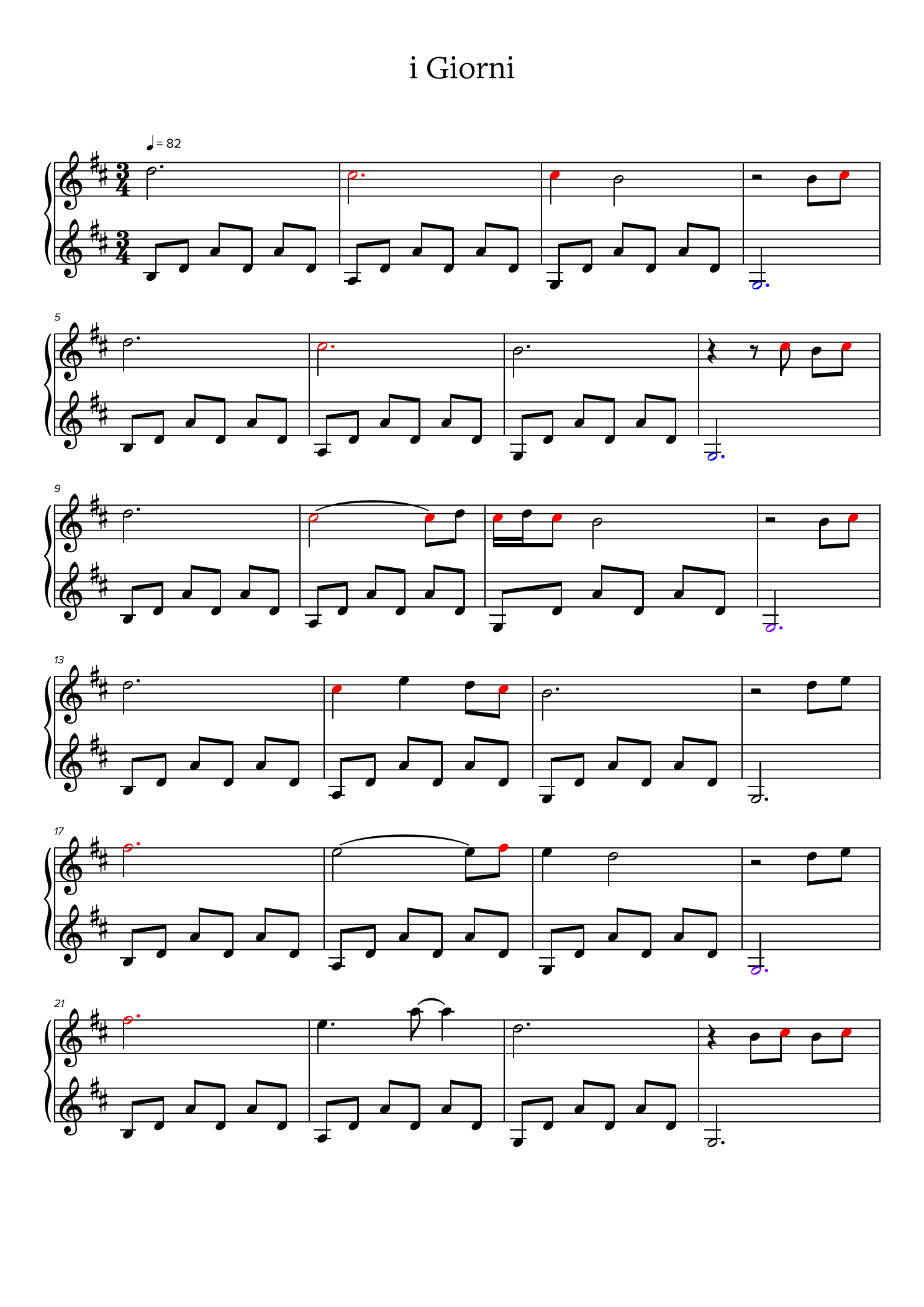 I giorni (arr. marc denouel) by Ludovic Einaudi Sheet Music for Easy ...