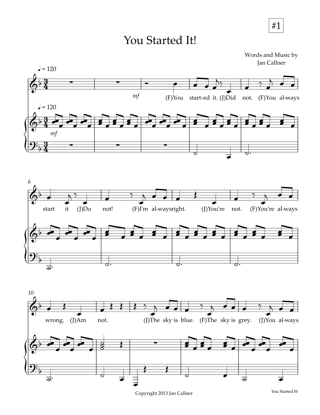 Fee Fie Foe Fum...Jack's Tale by Jan Callner Sheet Music for Piano ...
