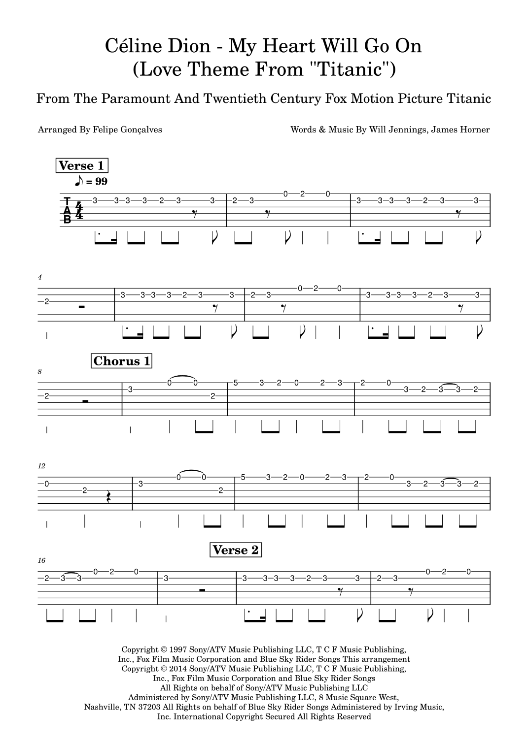 My Heart Will Go On (Love Theme From 'titanic') (arr. Felipe Gonçalves ...