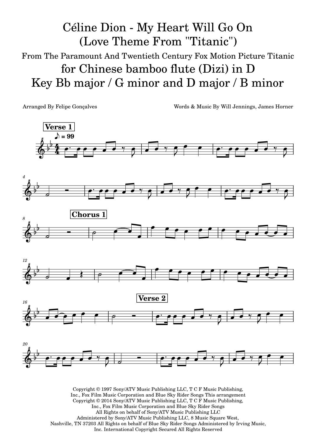 My Heart Will Go On (Love Theme From 'titanic') (arr. Felipe Gonçalves ...