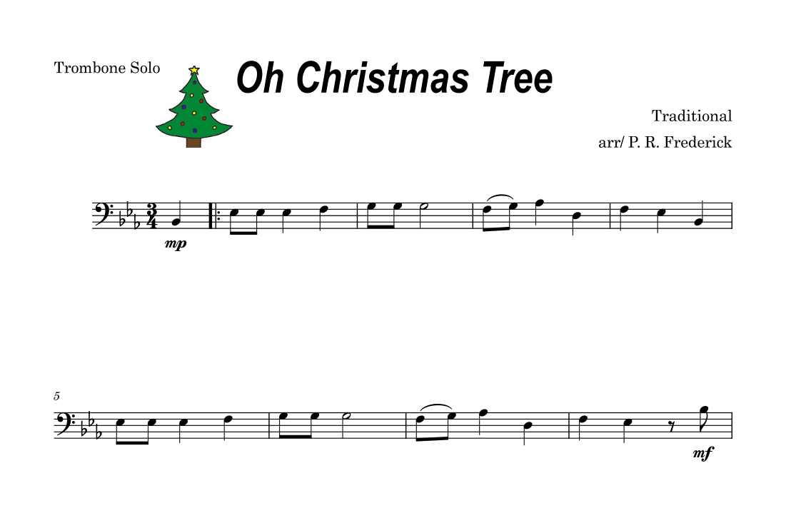 Oh Christmas Tree (arr. P. R. Frederick) by Traditional Sheet Music for ...