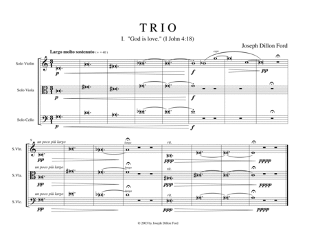 String Trio Sheet Music | Joseph Dillon Ford | String Ensemble