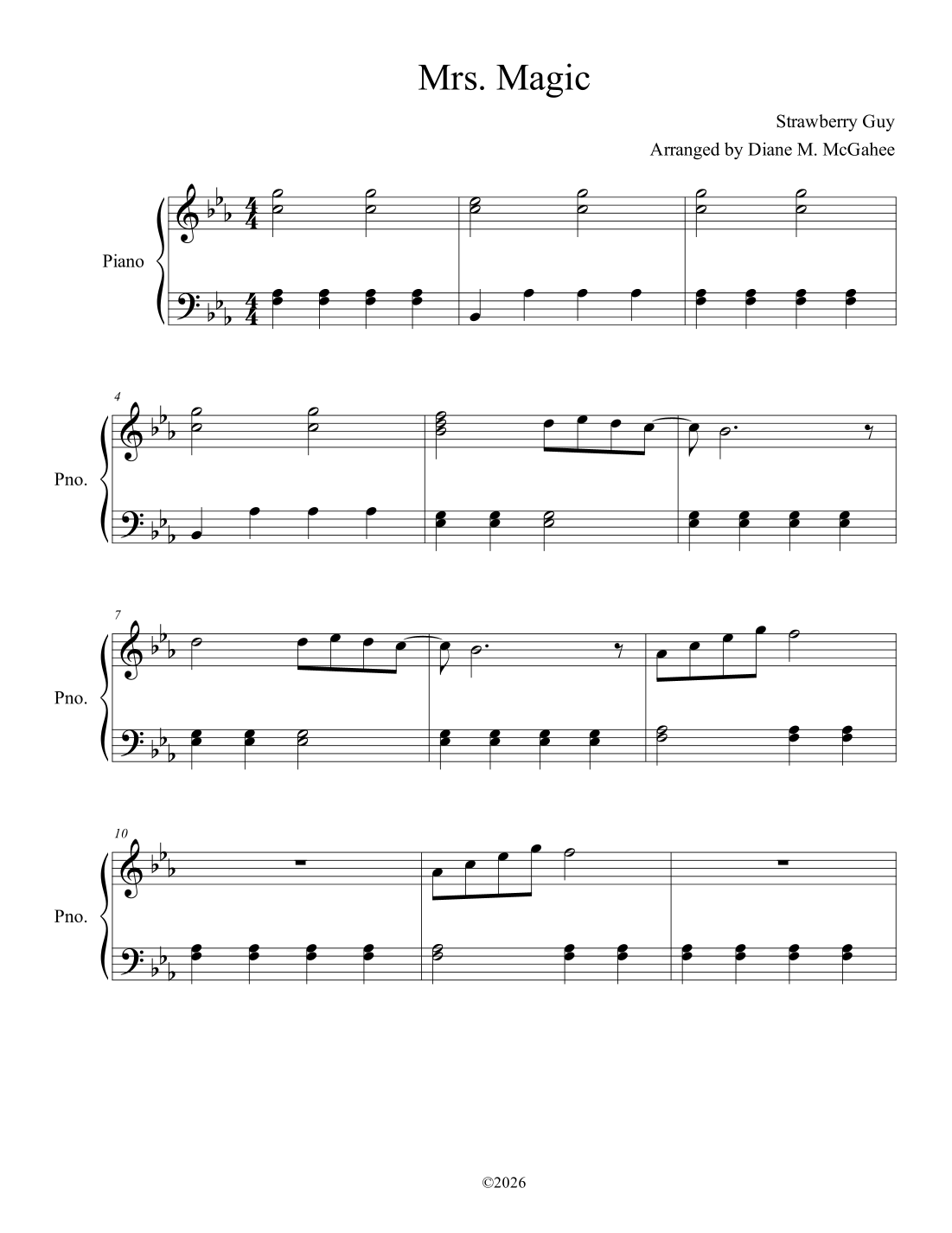 Mrs Magic (arr. Arranged by Diane M. McGahee von Alexander Morgan ...