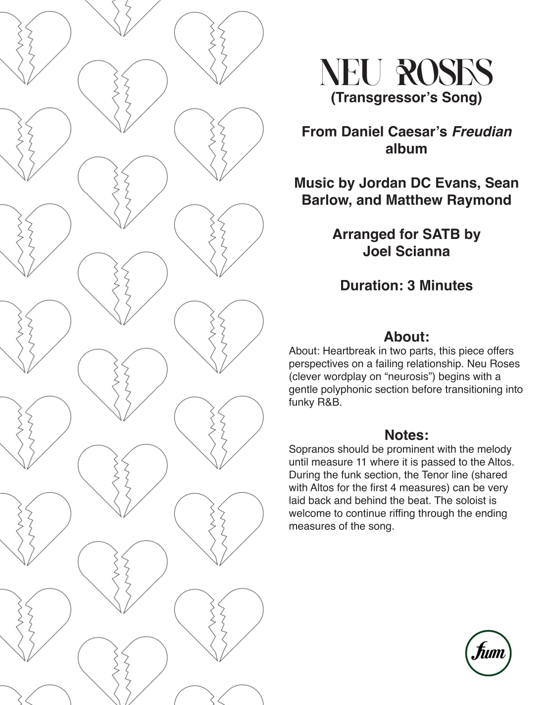 Neu Roses (Transgressor's Song) (arr. Joel Scianna) by Jordan DC Evans ...