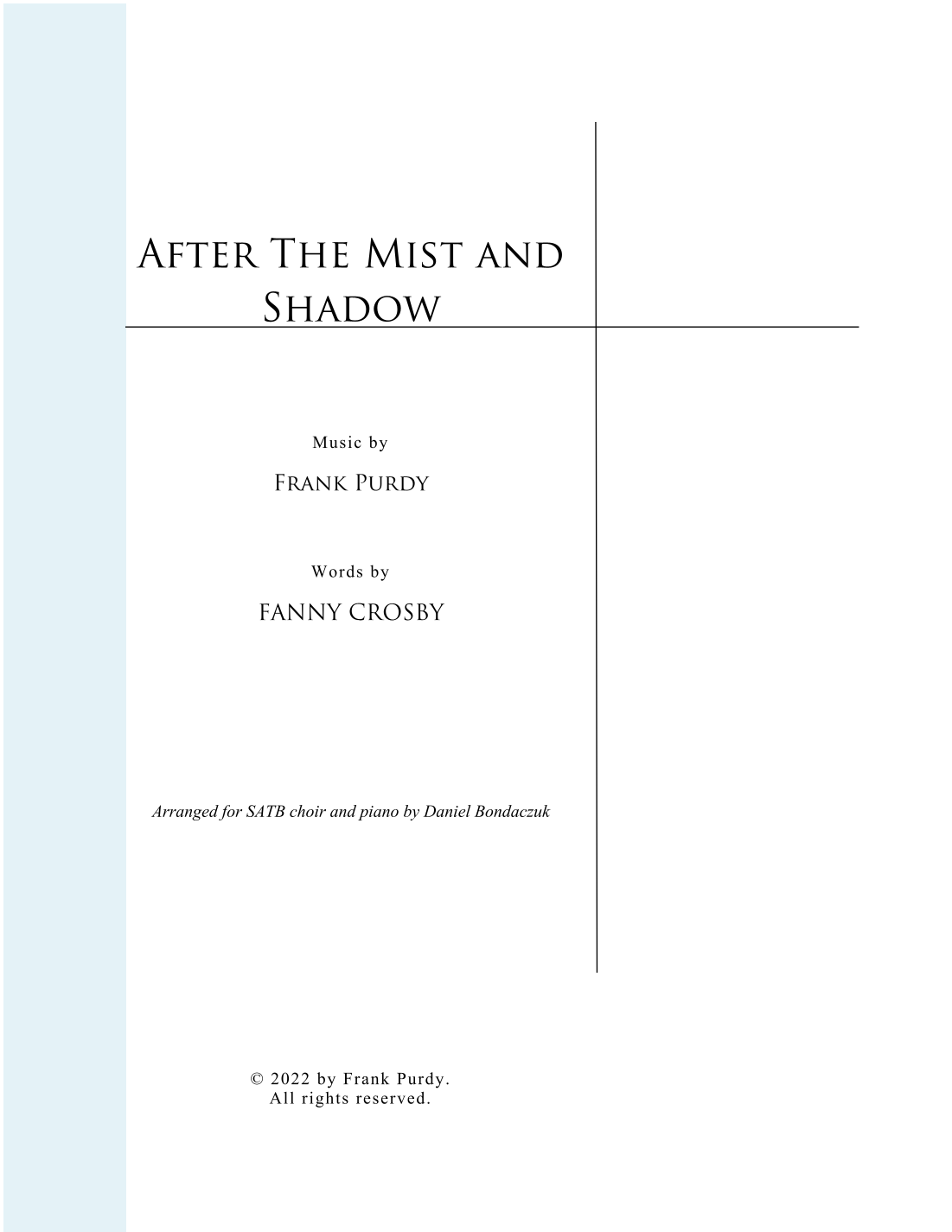 After The Mist And Shadow by Frank Purdy Sheet Music for SATB Choir at ...