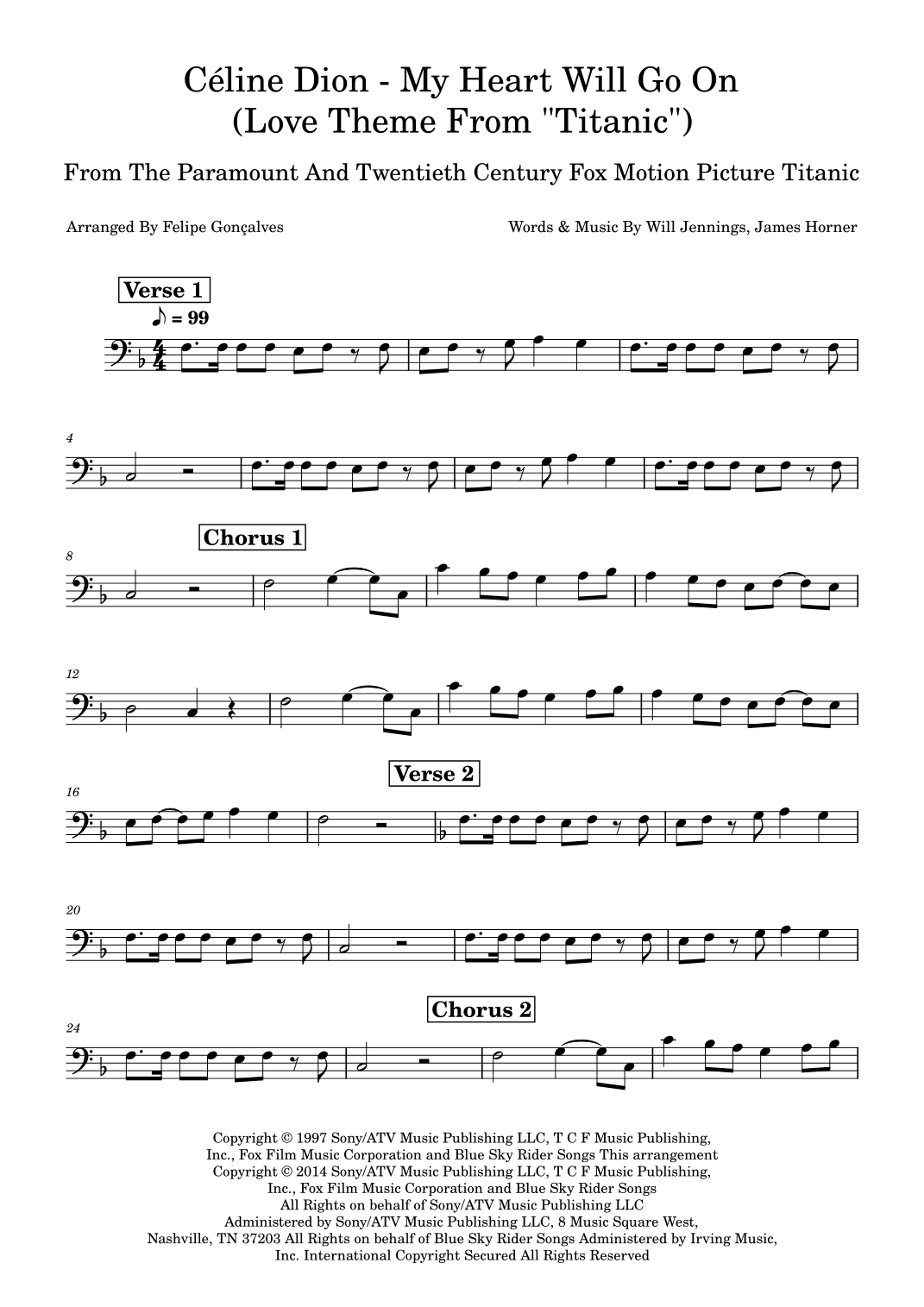 My Heart Will Go On (Love Theme From 'titanic') (arr. Felipe Gonçalves ...