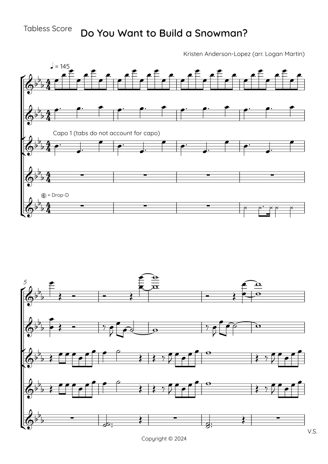 Do You Want To Build A Snowman? (arr. Logan Martin by Kristen Bell ...