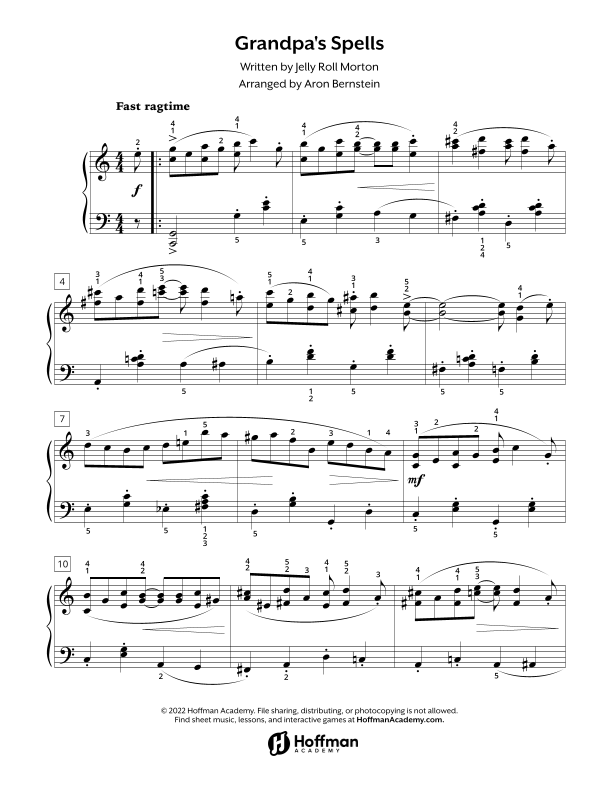 Grandpa's Spells - Early Advanced Piano (arr. Aron Bernstein, Hoffman ...