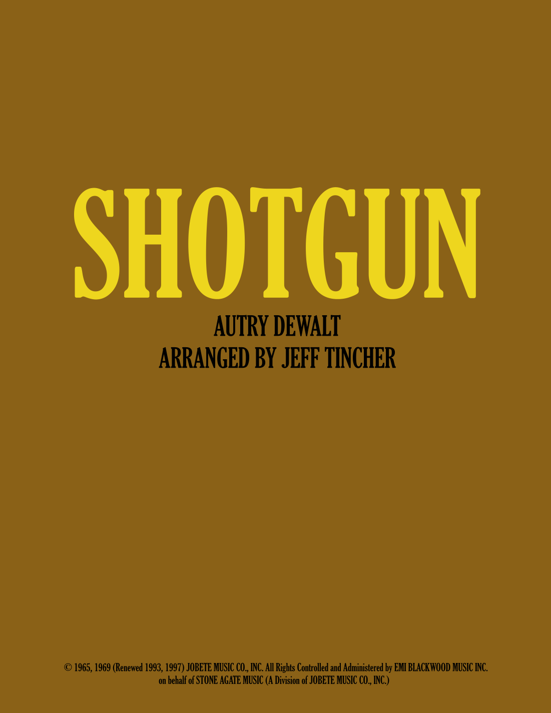 Shotgun (arr. Jeff Tincher) by Junior Walker & The All-Stars Sheet ...