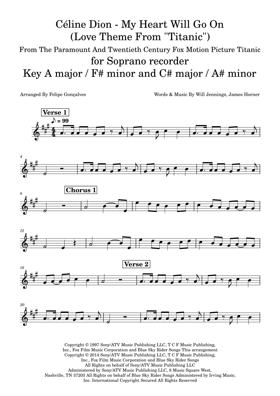 My Heart Will Go On (Love Theme From 'titanic') (arr. Felipe Gonçalves ...
