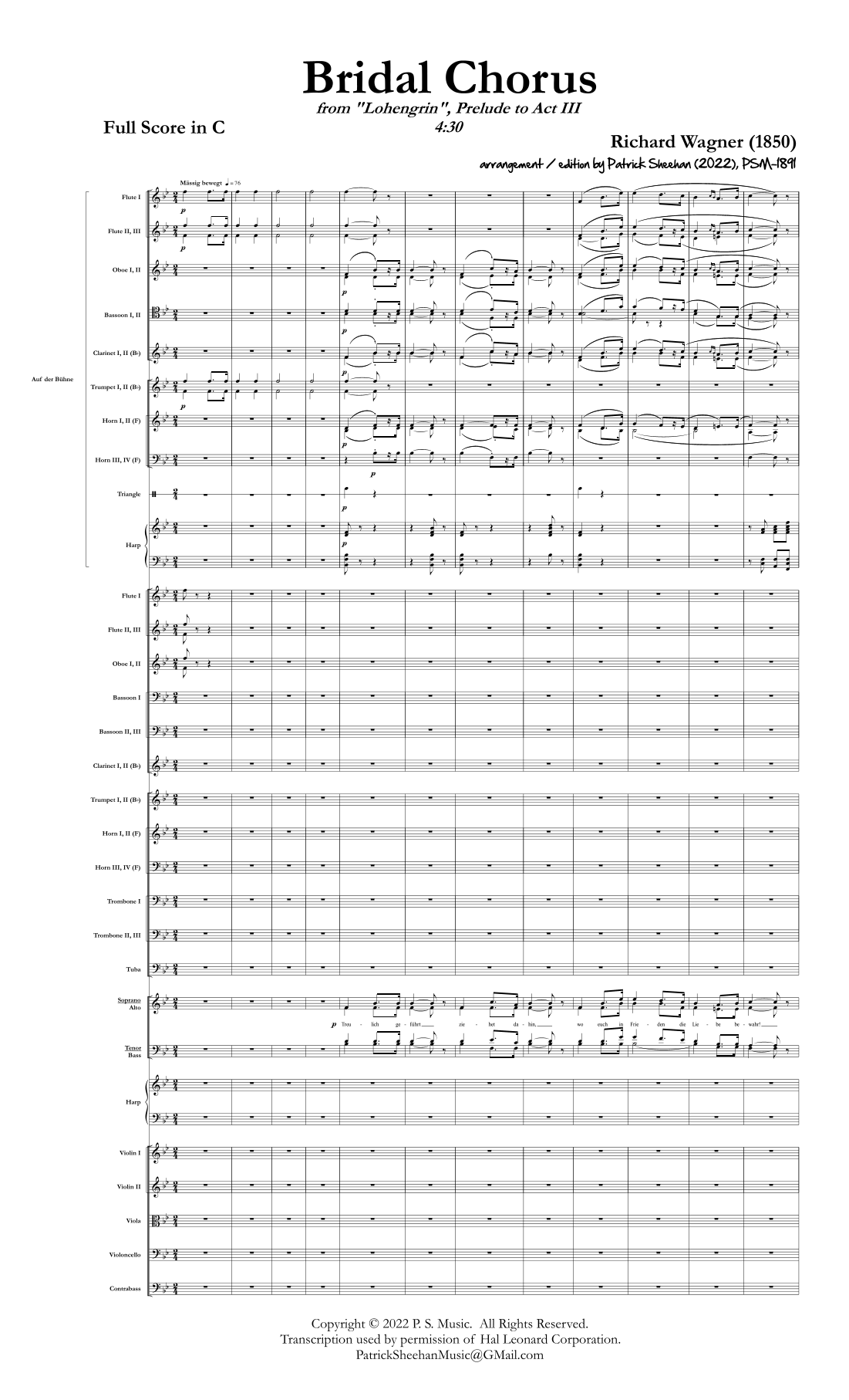 Bridal Chorus (from "Lohengrin") updated orchestration (arr. Patrick ...