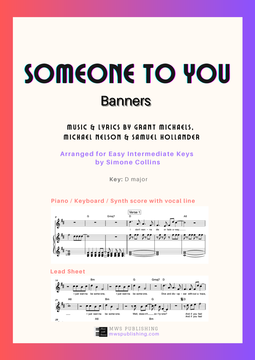 Someone To You (arr. Simone Collins) by The Piano Guys Sheet Music for ...