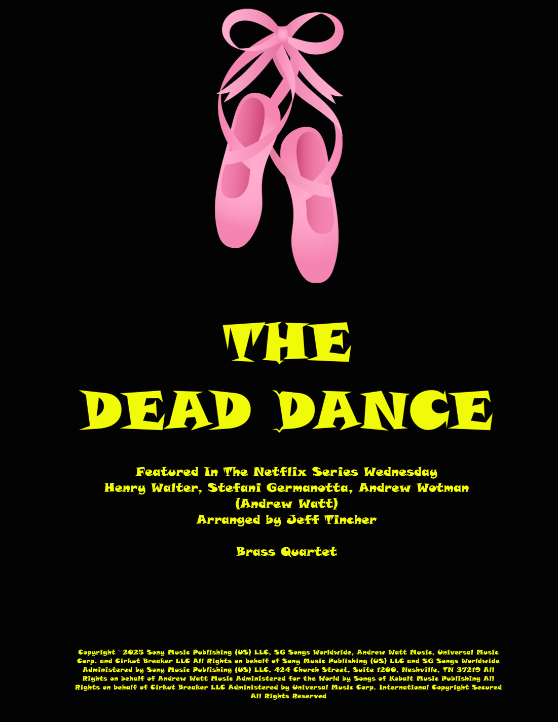 The Dead Dance (arr. Jeff Tincher) by Lady Gaga Sheet Music for Brass ...