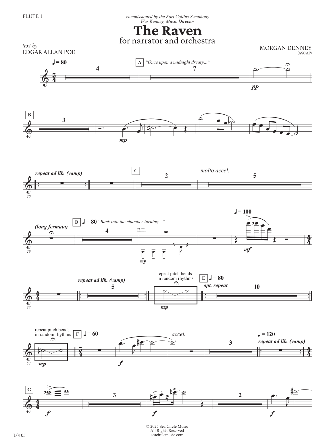 The Raven (parts only) by Morgan Denney Sheet Music for Full Orchestra ...