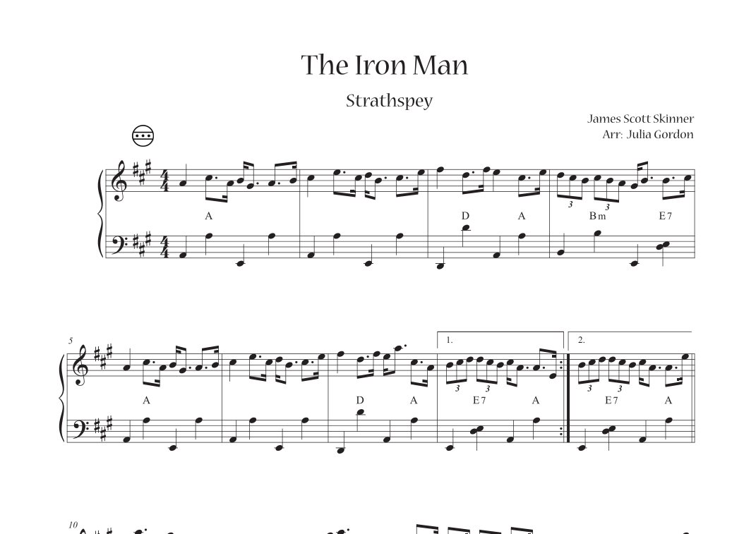 The Iron Man (arr. Julia Gordon) by J. Scott Skinner Sheet Music for ...