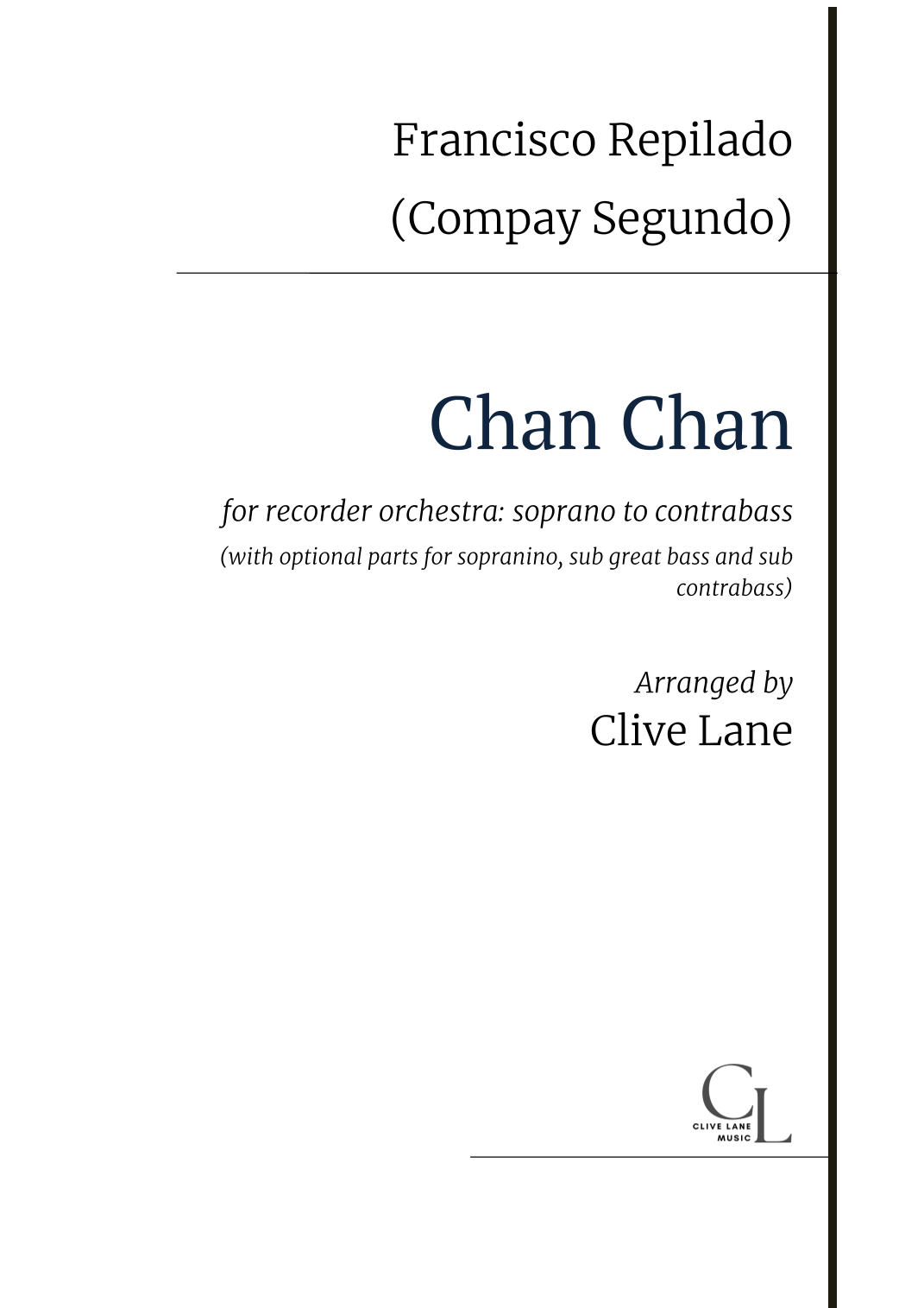 Chan Chan (Chan Chan Son) (arr. Clive Lane) by Buena Vista Social Club ...