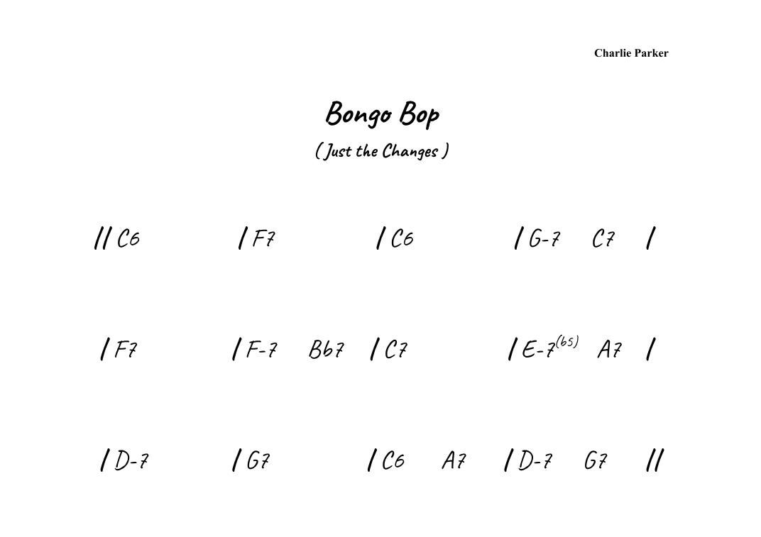 Bongo Bop (arr. Bronson Ferdinand Wright) by Charlie Parker Sheet Music ...