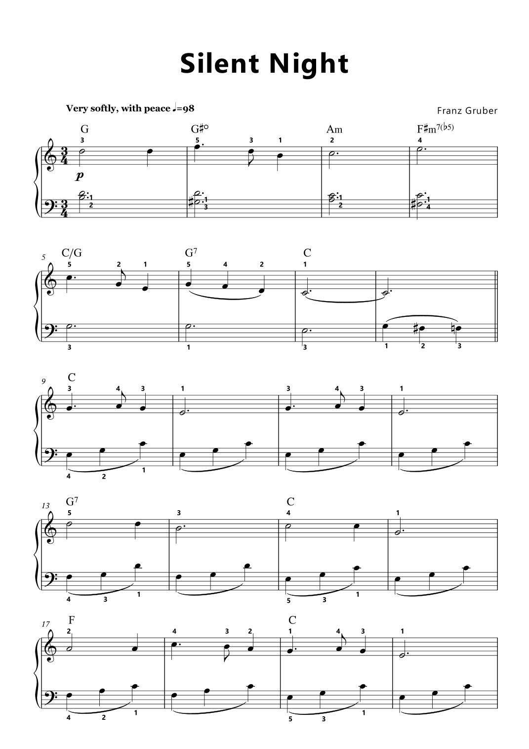 Easy Christmas Piano Book – Holiday Classics for Piano & Keyboard (with ...