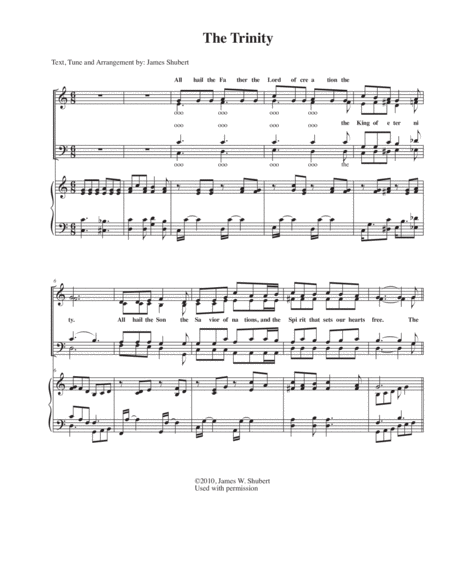 The Trinity Sheet Music | James Shubert | SATB Choir