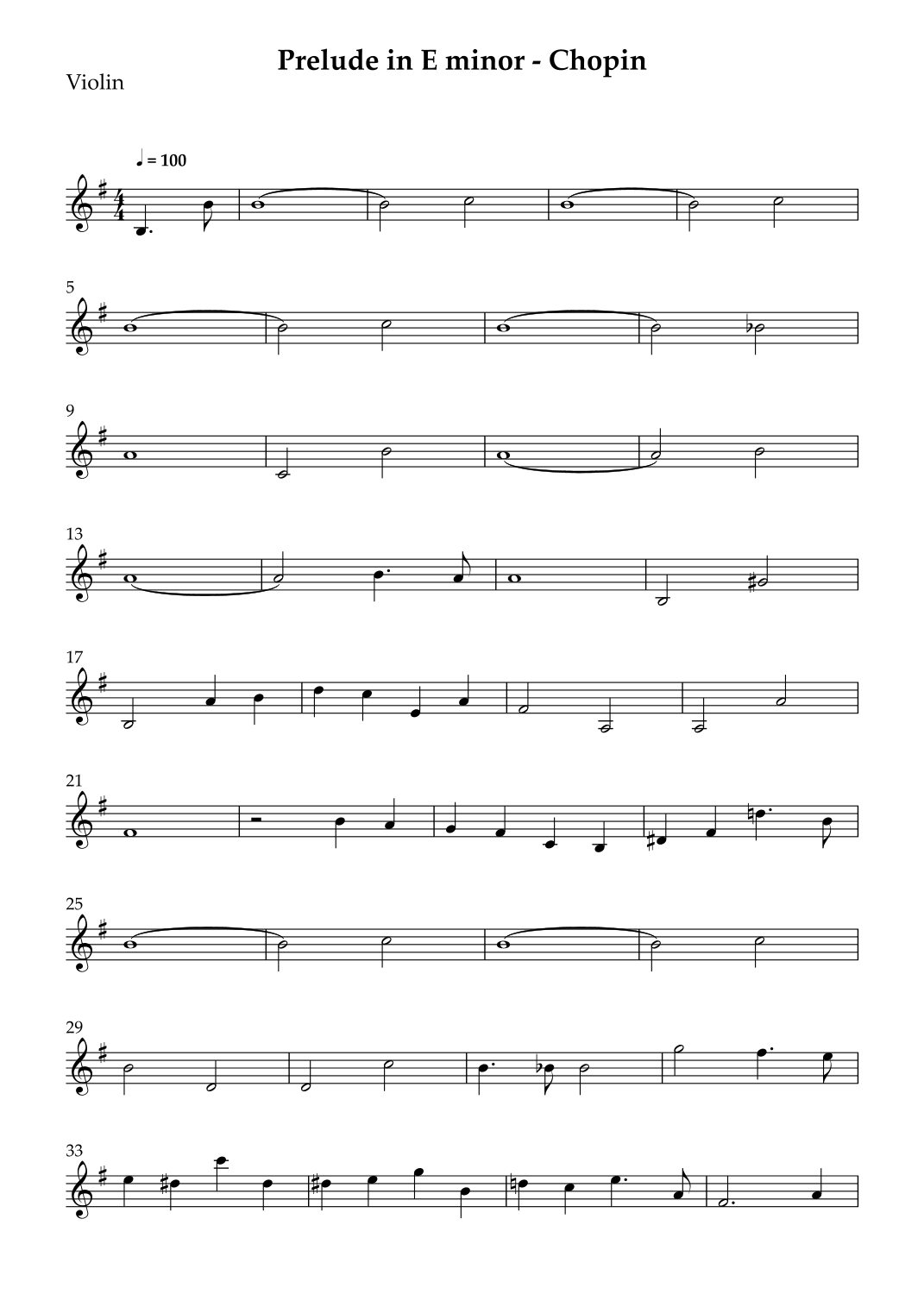 Prelude in E minor - Chopin (arr. Wesley S. SIlva) by Chopin Sheet ...