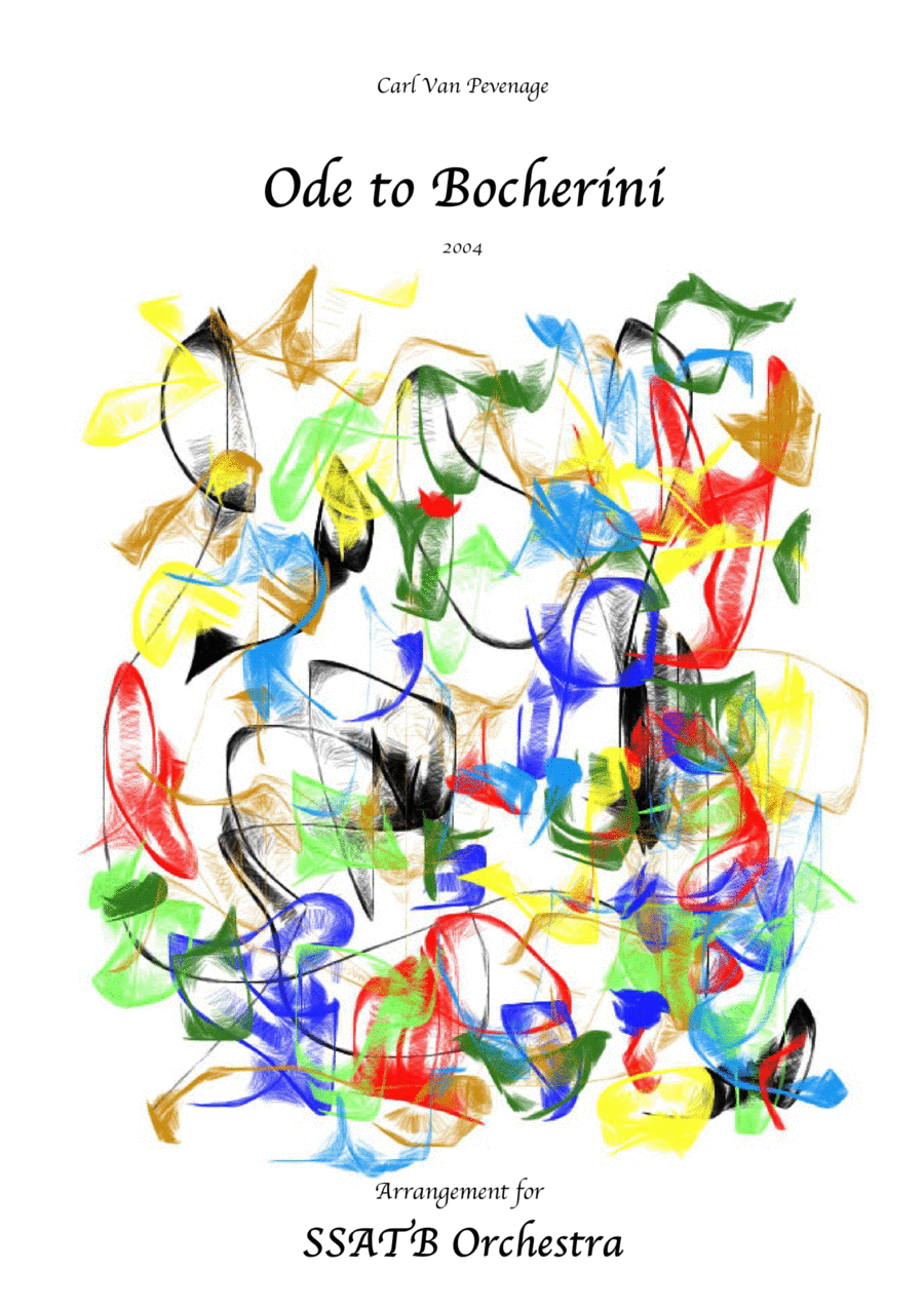 CC043REC - Ode to Bocherini - Arranged for any SATB instruments Sheet ...