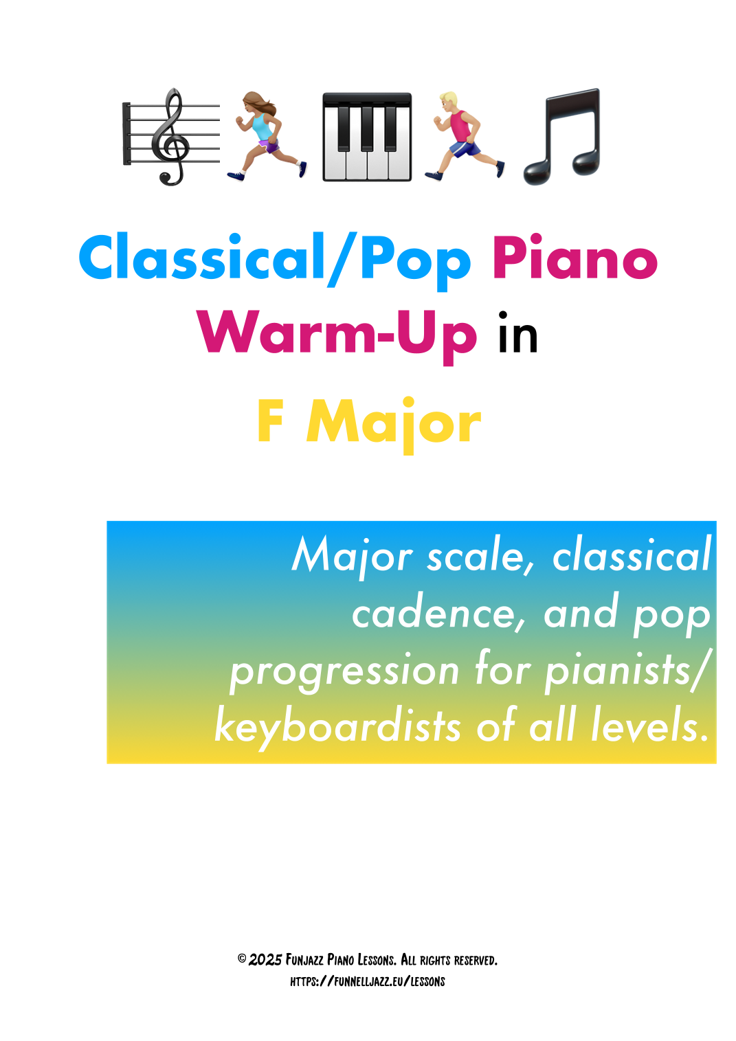 Classical/Pop Piano Warm-Up in F Major by FunJazz Piano Lessons Sheet ...