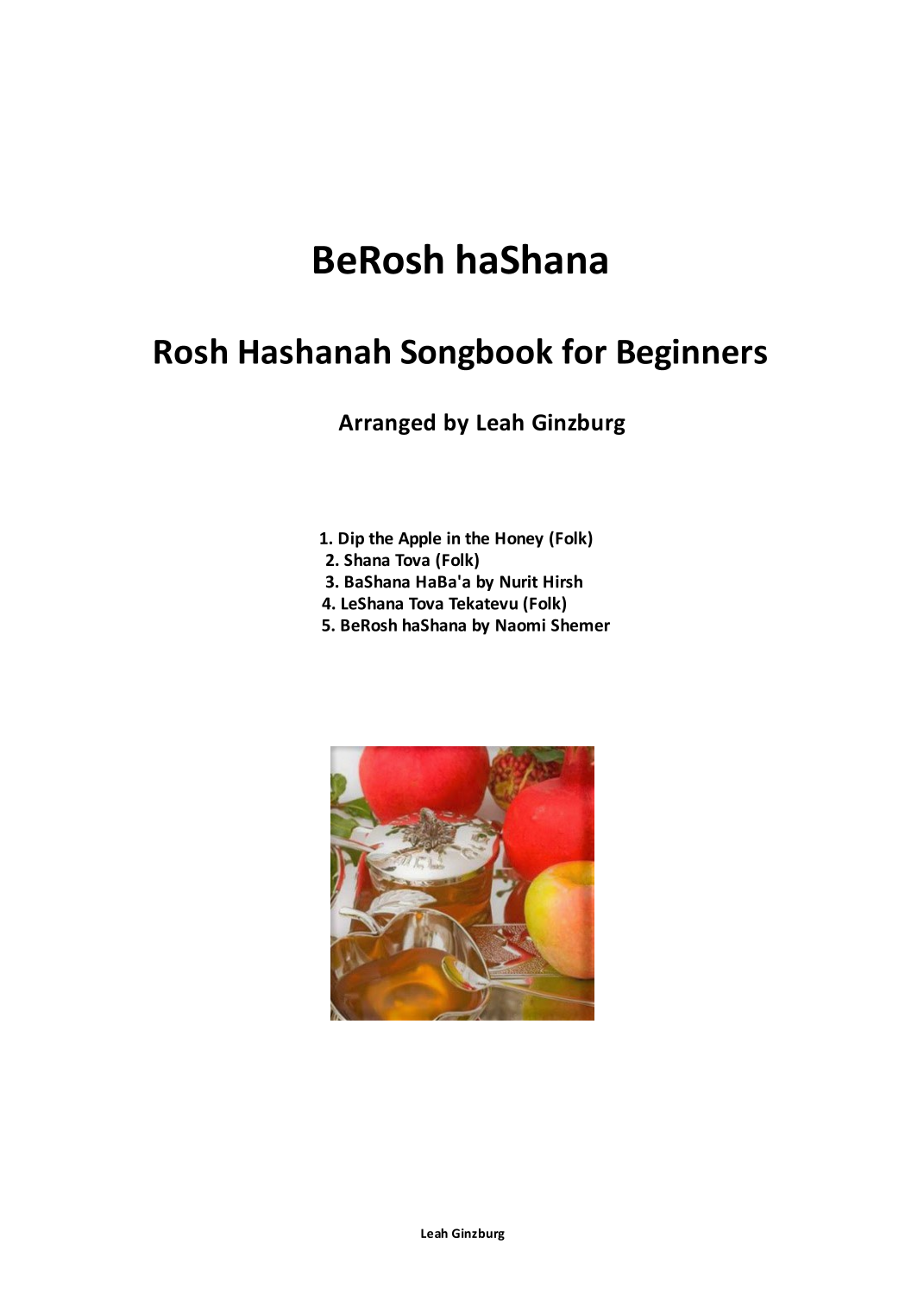 Five Popular Rosh Hashanah Songs (arr. Leah Ginzburg) by Leah Ginzburg ...