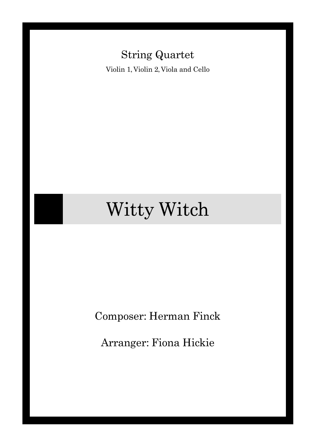 Witty Witch (arr. Fiona Hickie) by Fiona Hickie Sheet Music for String ...
