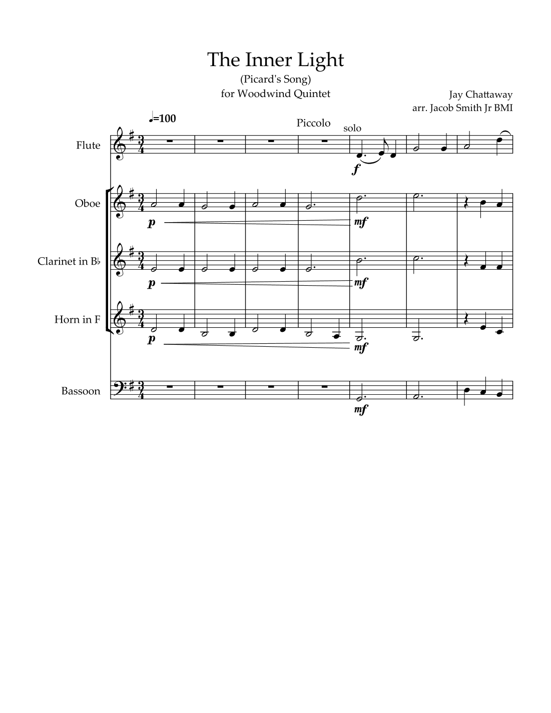 Star Trek(R) - The Inner Light (arr. Jacob Smith Jr) by Jay Chattaway ...