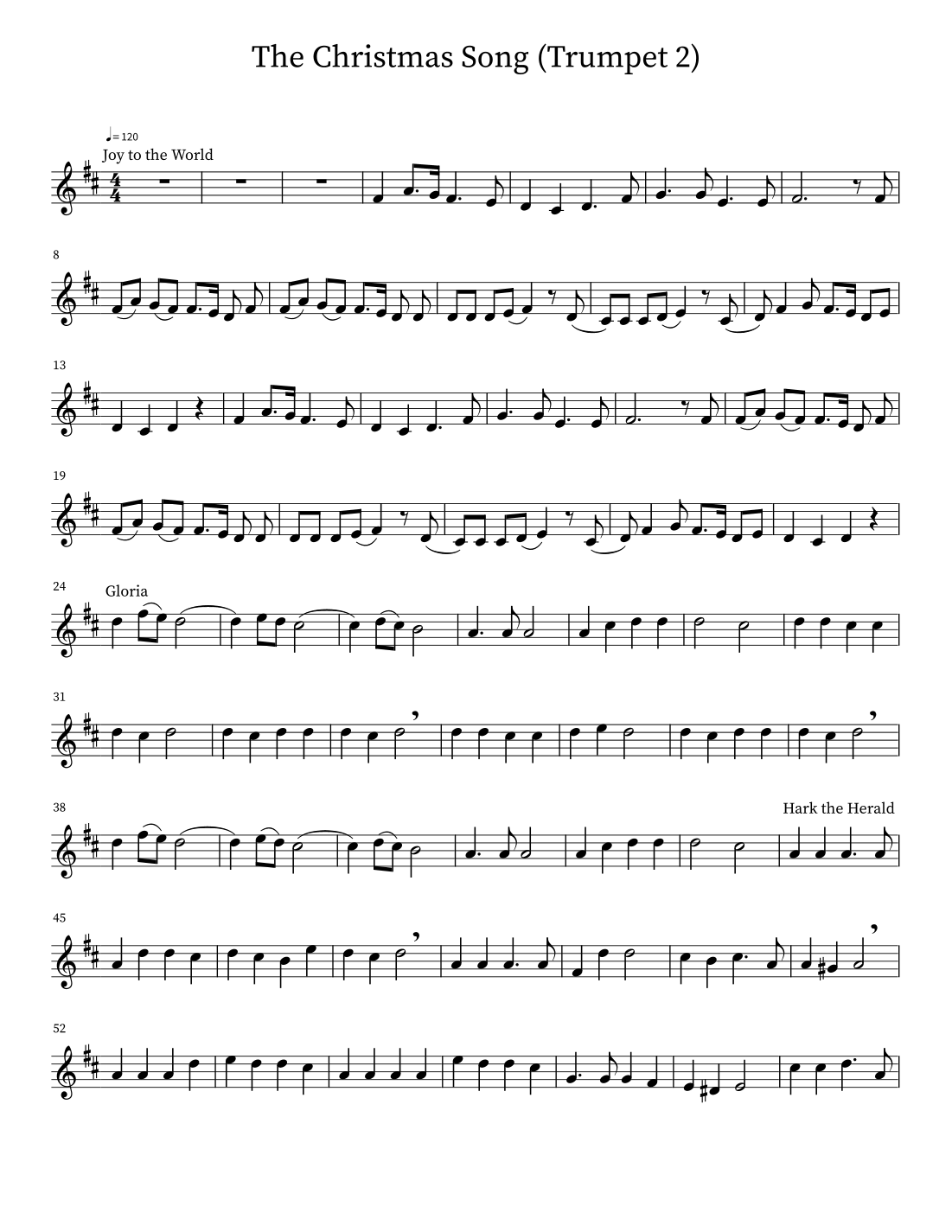 The Christmas Song (Trumpet 2) by Jojo Poku Music Sheet Music for ...