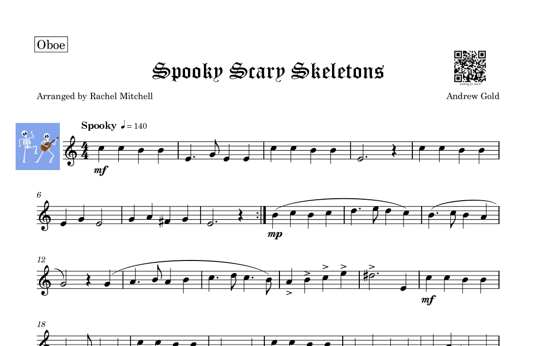 Spooky Scary Skeletons (arr. Rachel Mitchell) by Halloween Kids ...