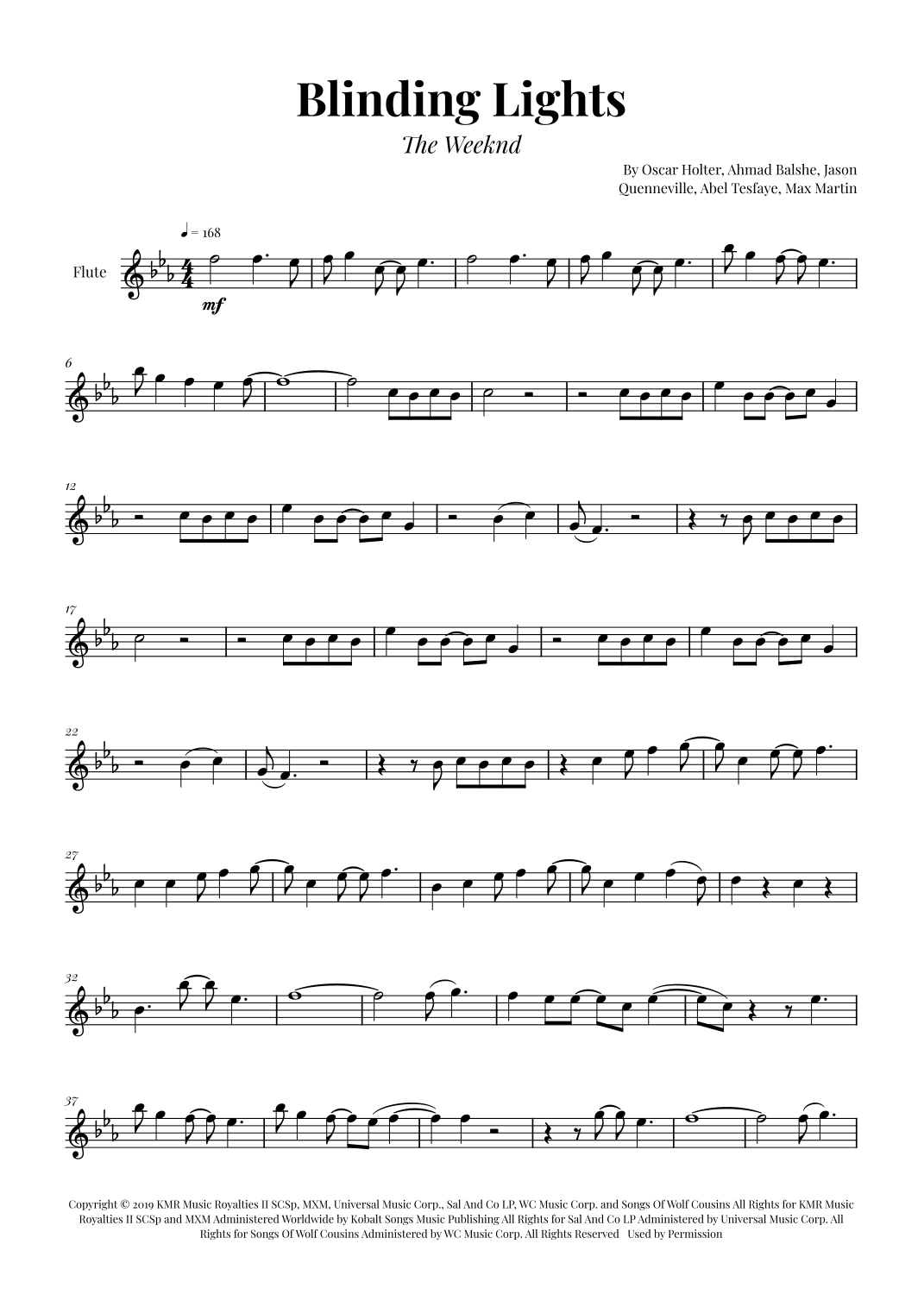 Blinding Lights (arr. Glauco Fernandes) by The Weeknd Sheet Music for ...