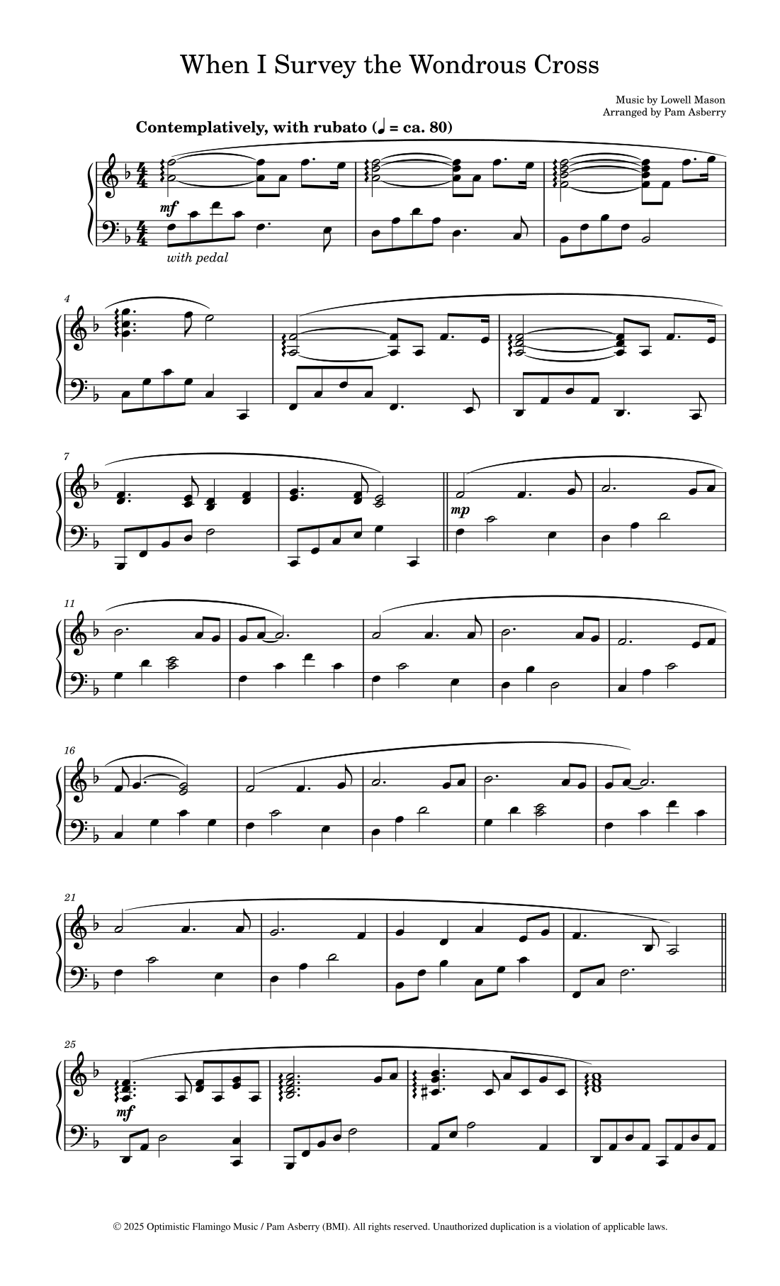 When I Survey the Wondrous Cross (arr. Pam Asberry) by Pam Asberry ...