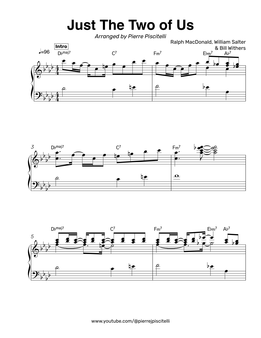 Just The Two Of Us (arr. Pierre Piscitelli) by Grover Washington Jr ...