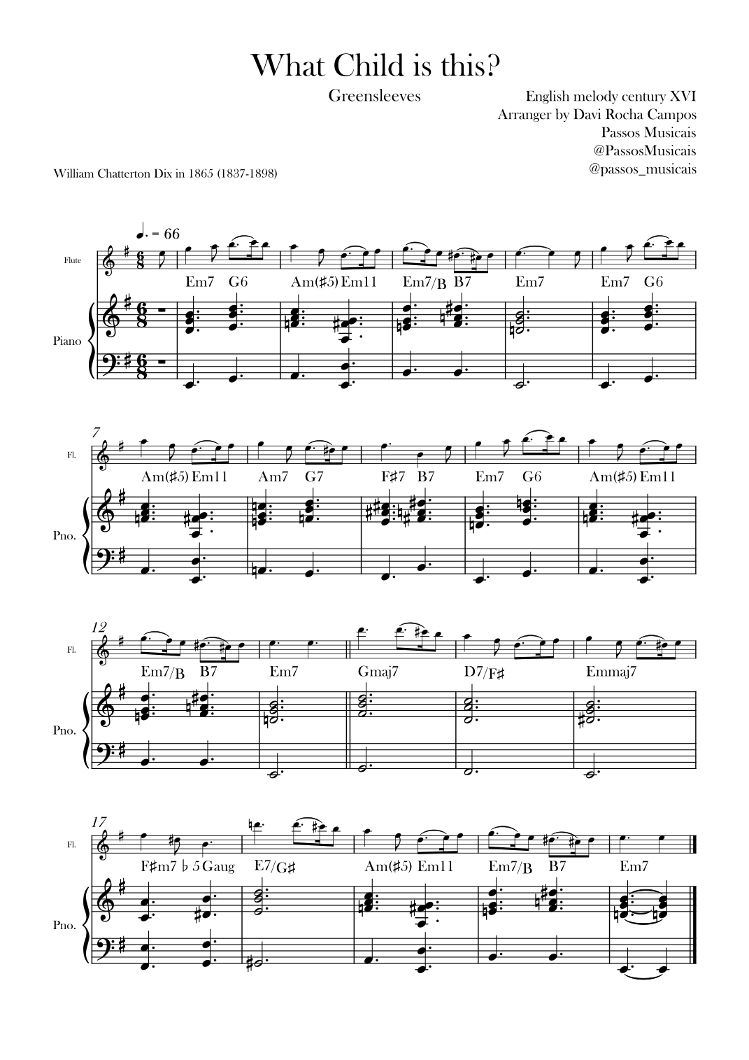 What Child is this? (Greensleeves) (arr. Davi Rocha Campos) by Davi ...