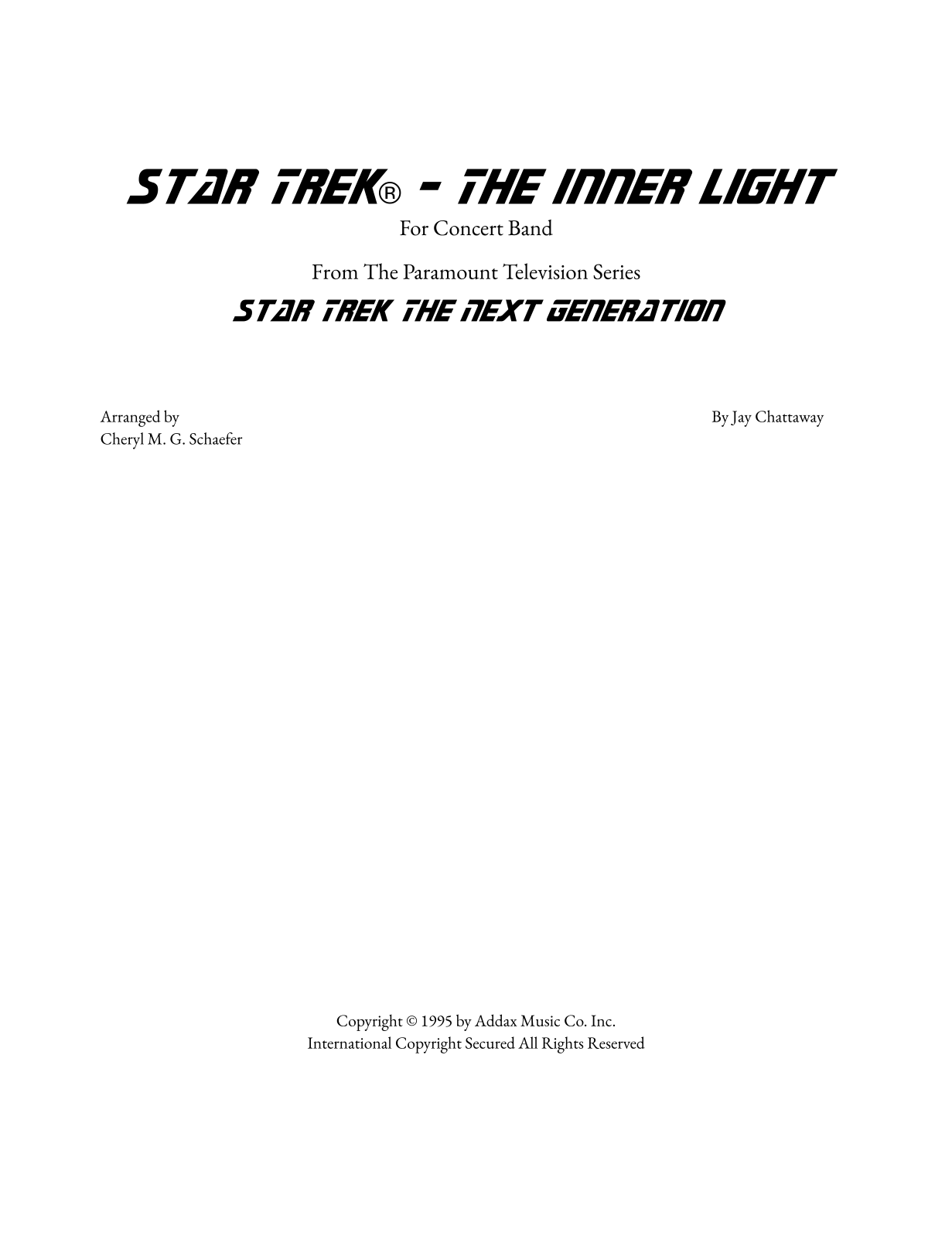 Star Trek(R) - The Inner Light (arr. Cheryl M. G. Schaefer) by Jay ...
